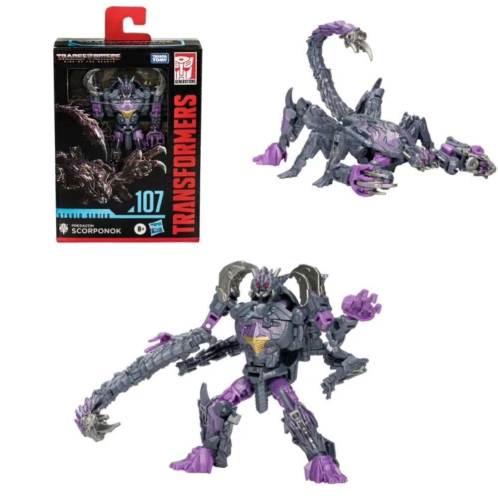 Трансформеры Hasbro Игрушка Studio Series Deluxe Transformers: Rise of the Beasts SS107 Predacon Scorponok 4.5inch (11.5cm) F8755