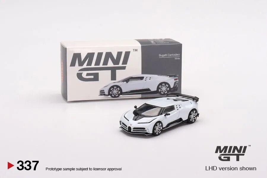 Машинка minigt#337 1:64 Bugatti Centodieci Vision Gran Turismo Chiron Super Sport Divo Presentation die cast alloy car model gift