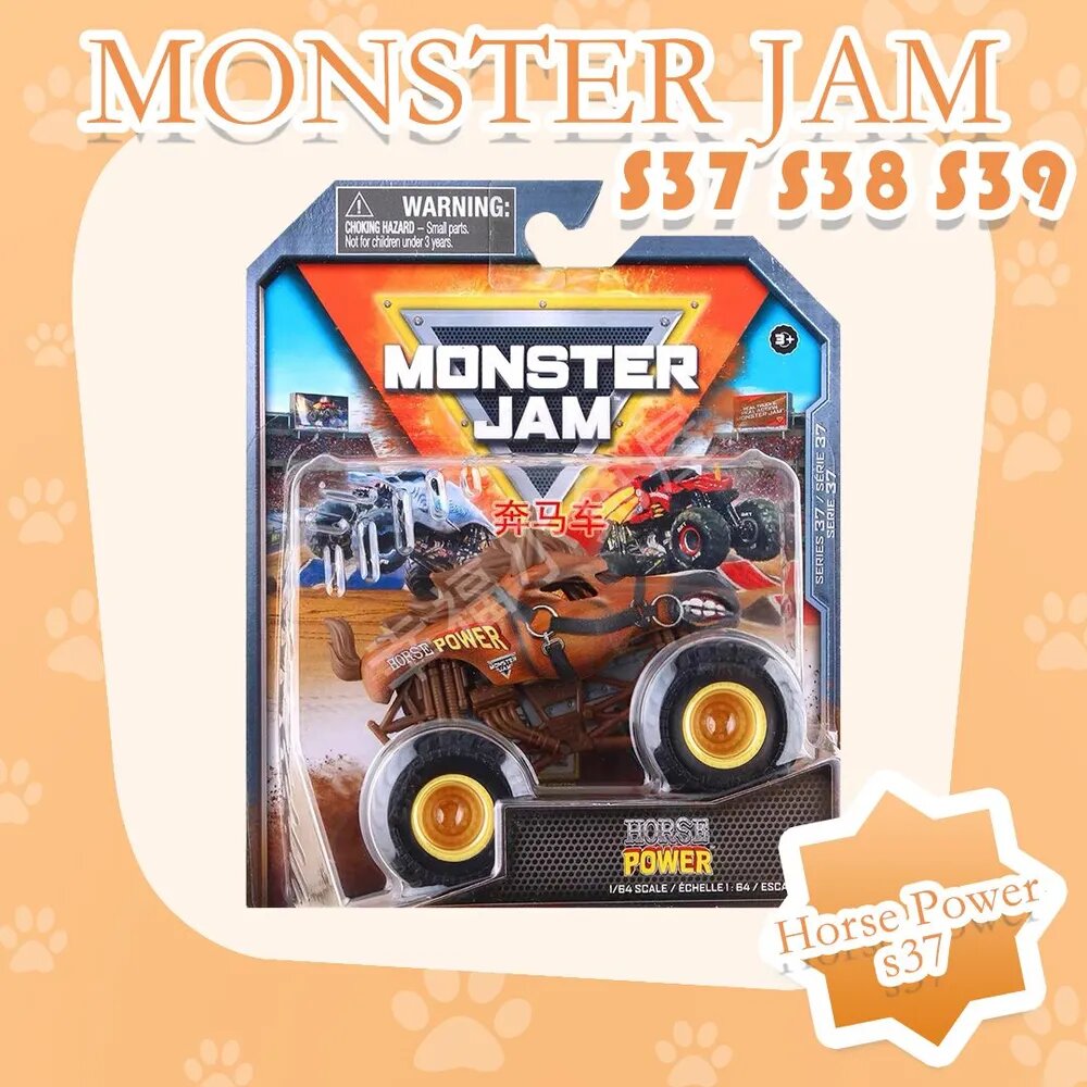 Машинка Spin Master Monster Jam Монстр Трак Мультяшный Aвтомобиль, 2024 новая модель S37 S38 S39, подарок