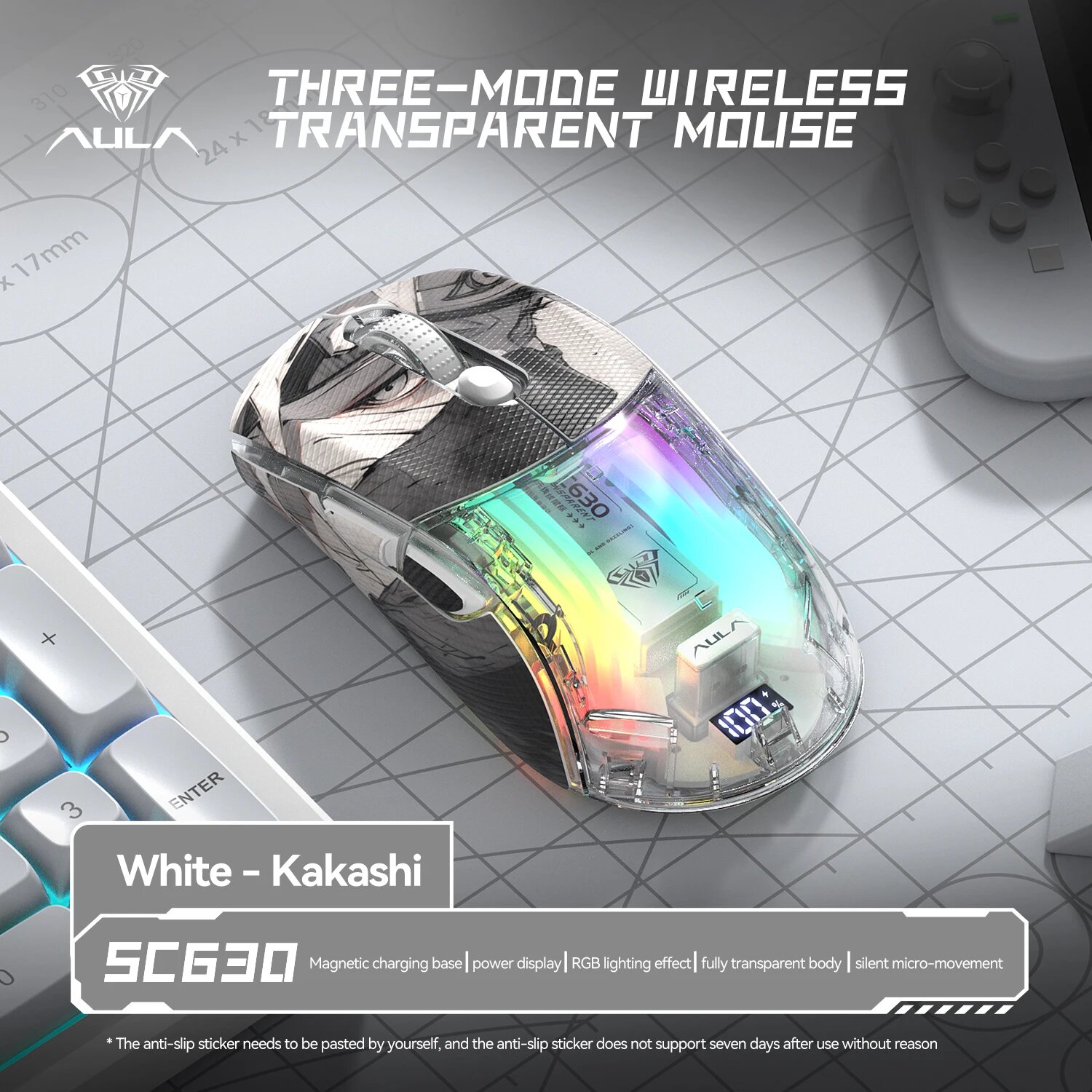 Беспроводная мышь AULA SC630 White Kakaxi