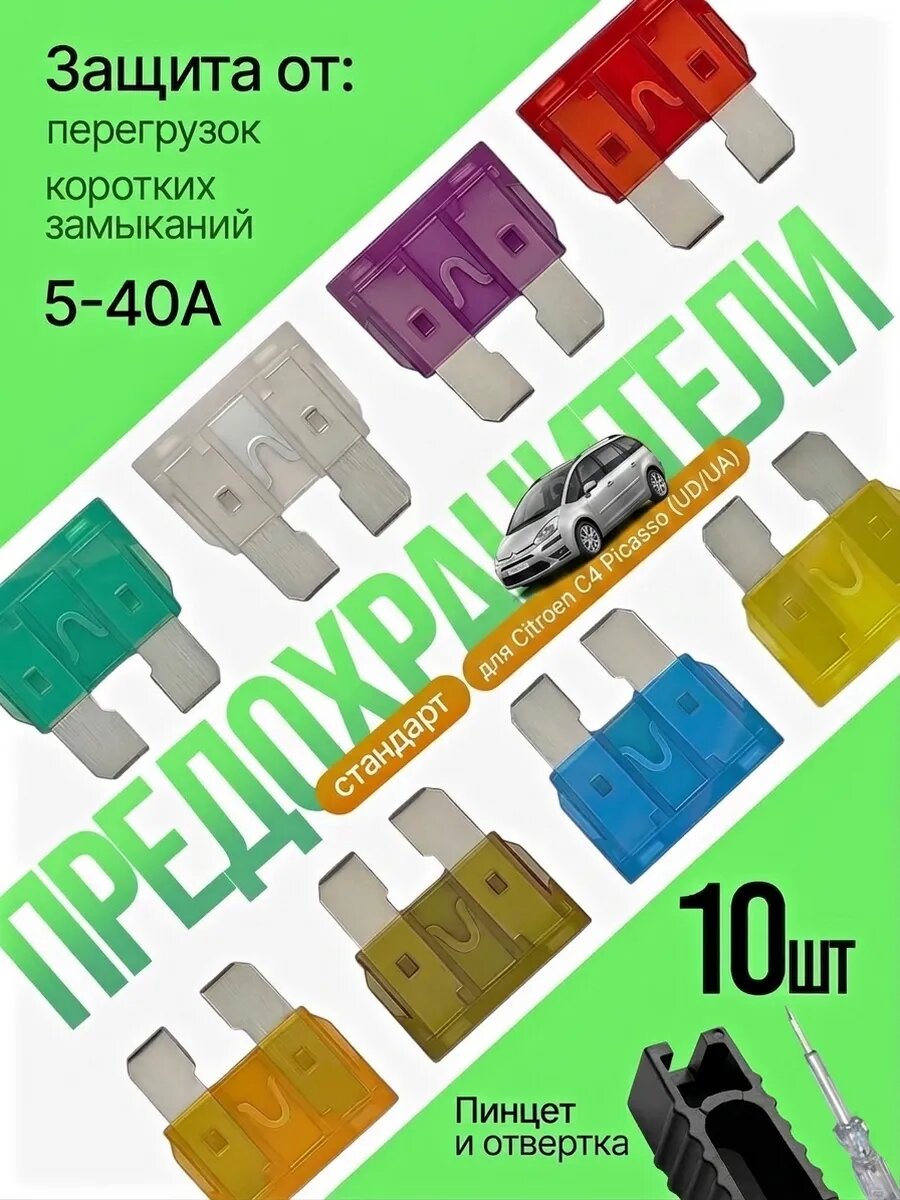 Предохранители Стандарт Ситроен C4 Picasso (UD/UA) набор