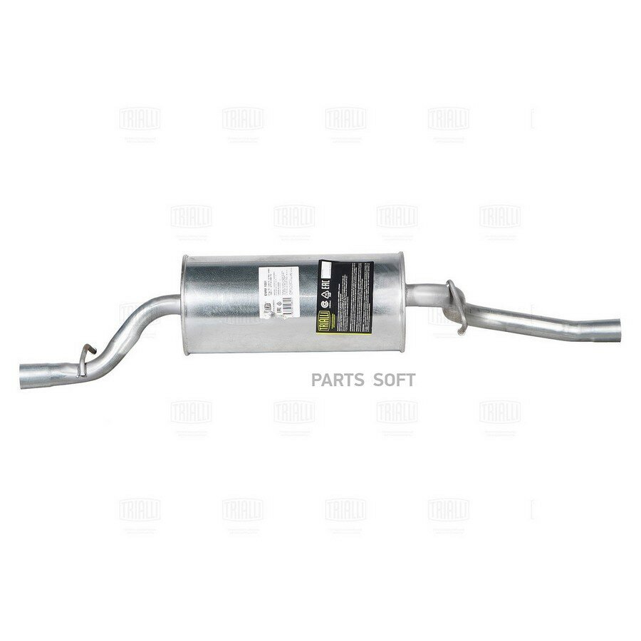 Глушитель Ford Focus II (05-) 1.4i/1.6i осн. (алюм. сталь) TRIALLI EMM1001