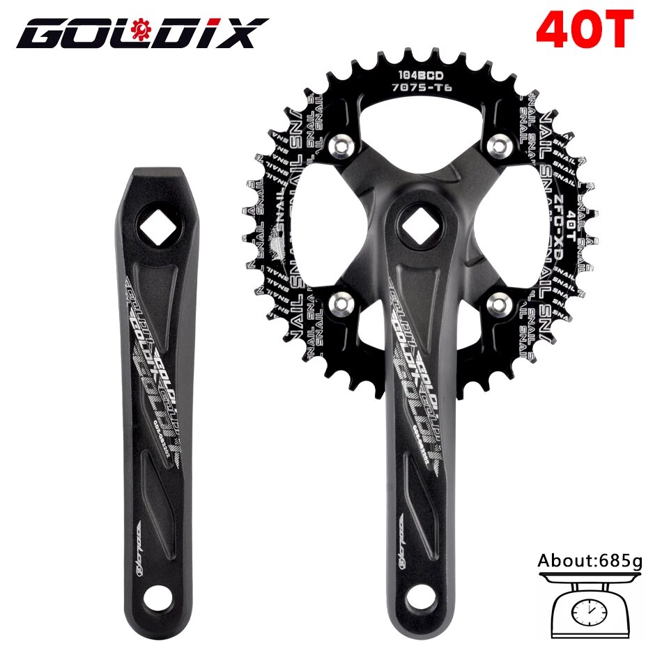 GOLDIX Кривошип 40T, 170 мм, черный