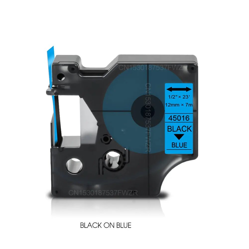 Лента для принтера этикеток Dymo 45016, 9 мм, Black on Blue