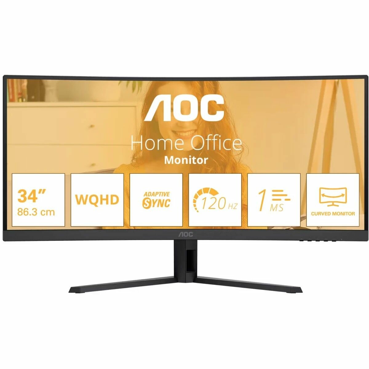 Монитор AOC CU34B3E 3440 x 1440 34" 120Гц
