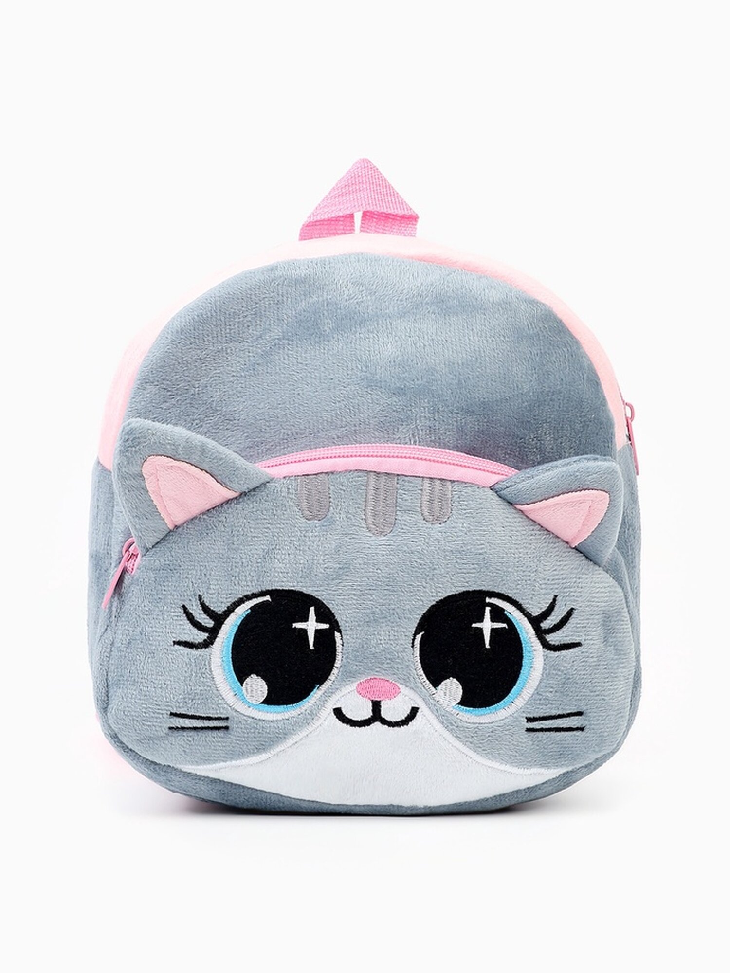 Рюкзак Milo Toys «Котик», для девочек, серый, текстиль, 25 см