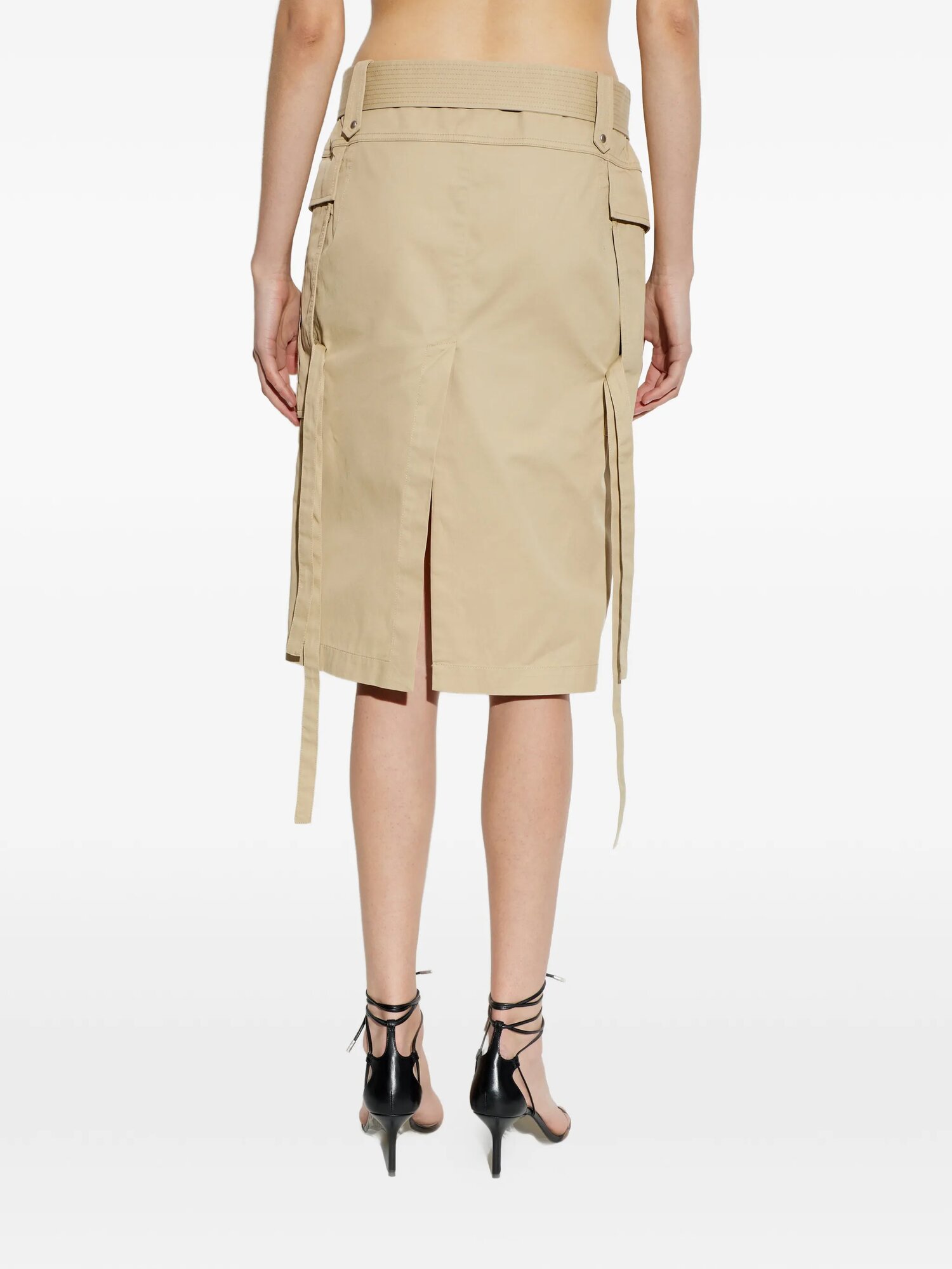 Юбка Alexander McQueen Belted midi cargo skirt, размер 42, разноцветный — фото 1