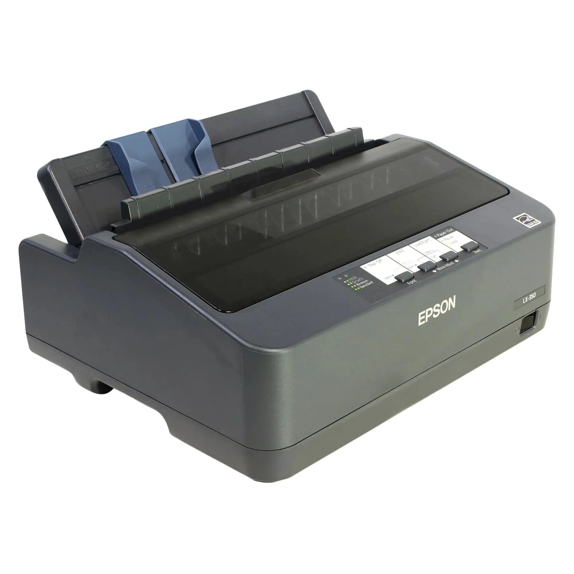 Принтер 9-игольный матричный EPSON LX-350, монохромный, A4, USB 2.0, черный