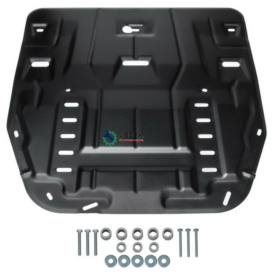 AUTOMAX AM.2862.1 Защита картера + КПП + комплект крепежа, Сталь, Hyundai Santa Fe 2020-, V - 2.2d 2.5 3.5/KIA Soren