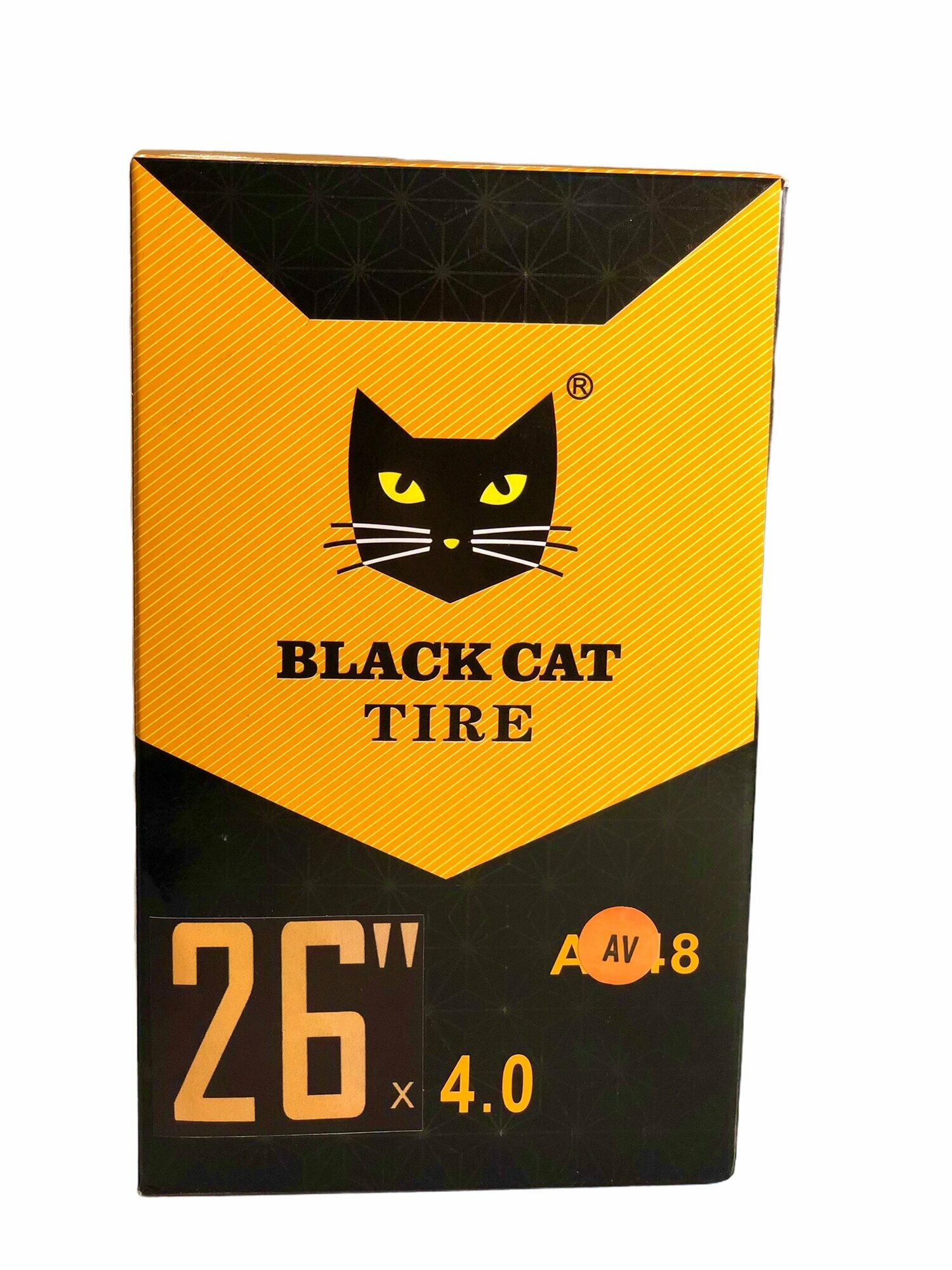 Велокамера Black Cat Tire, 26x4.0, для фэтбайков, автомобильная ниппель