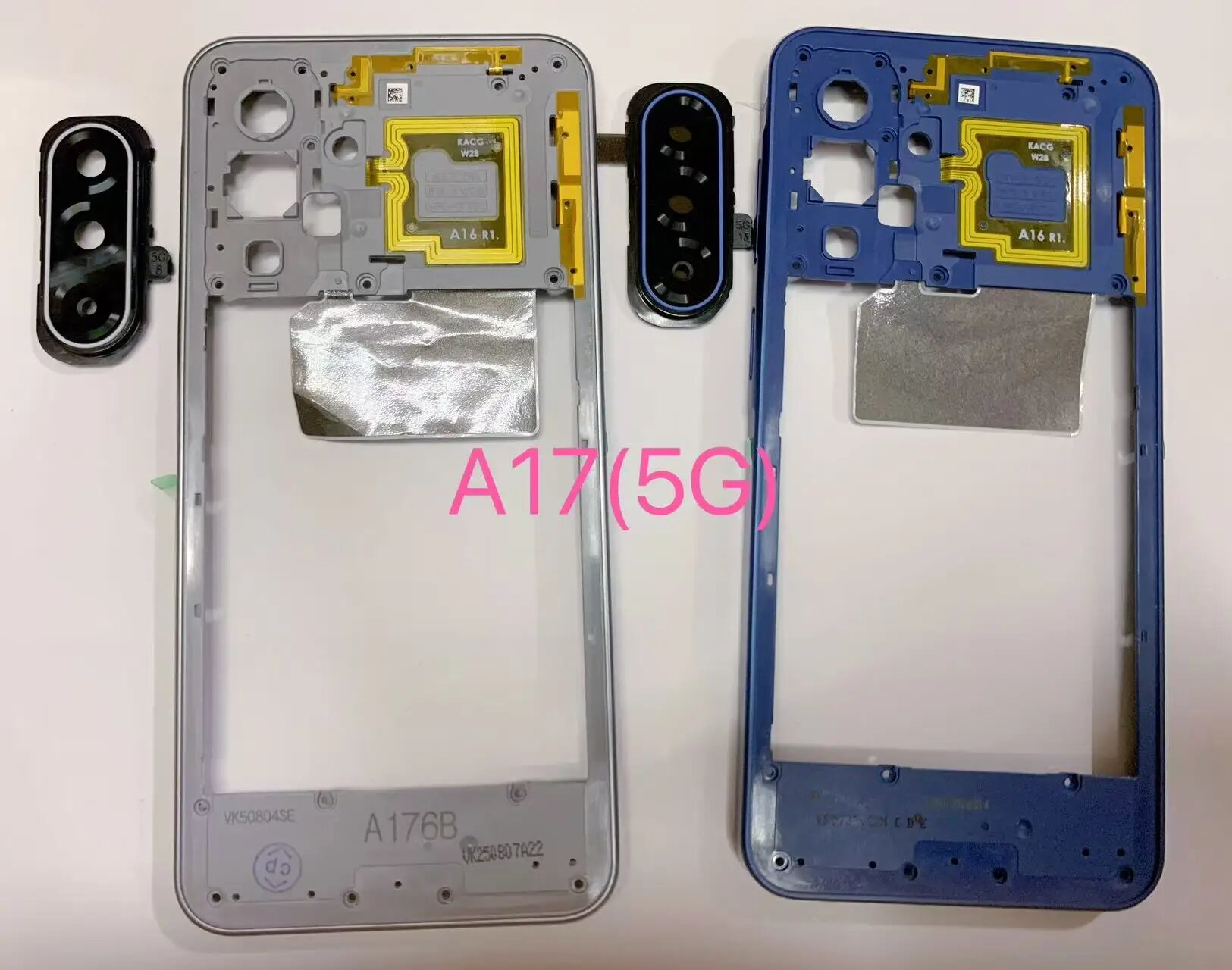 Новая Средняя рамка корпуса для ремонта Samsung Galaxy A17 5G SM-A176B A176B, задняя рамка корпуса с объективом камеры