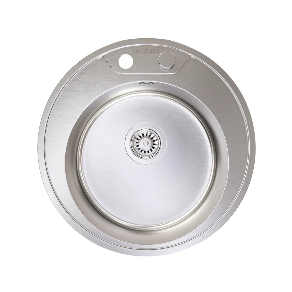 Мойка кухонная Oulin OL-R510 металлическая, 51x51, круглая, мойка для кухни, немецкая
