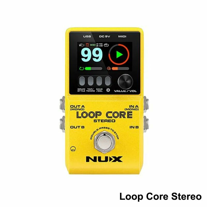 Loop Core Stereo Педаль гитарного лупера, время записи 6 часов, стереозвук, управление по MIDI, имитация кабинета для вывода на микшер.