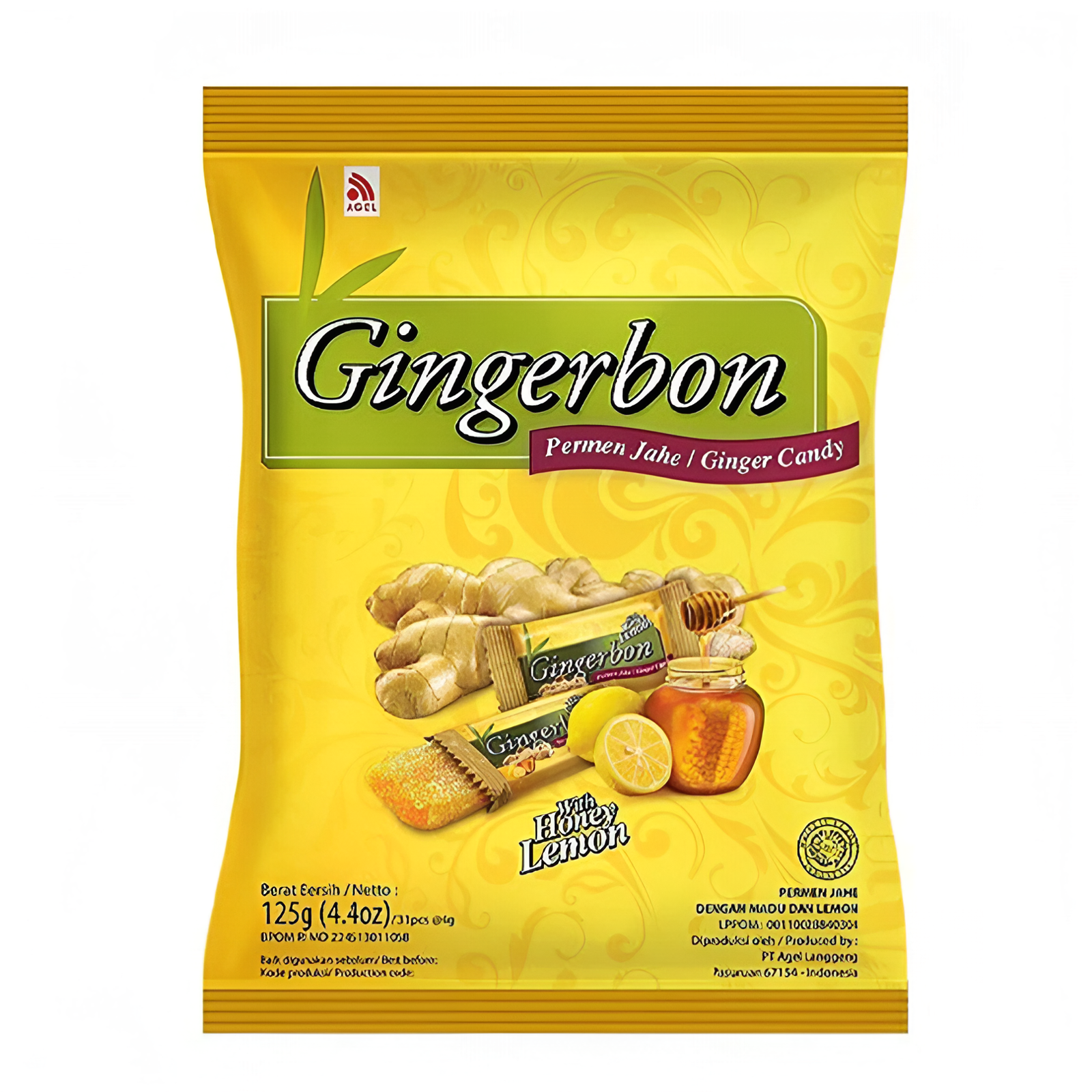 Конфеты имбирные Gingerbon с лимоном и медом 125 г, Индонезия