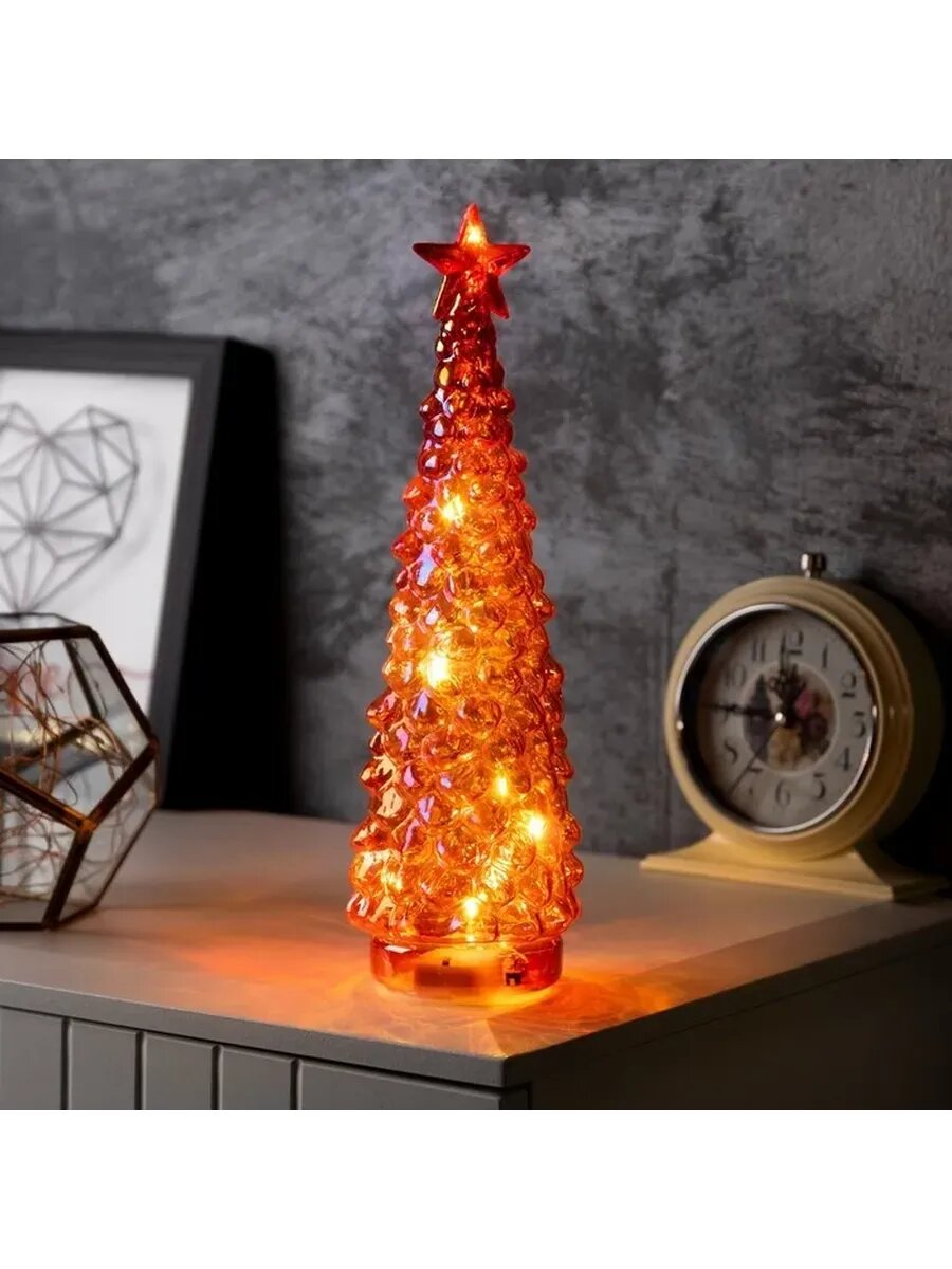 Фигура световая "Елка красная", 28х12 см, 10 LED