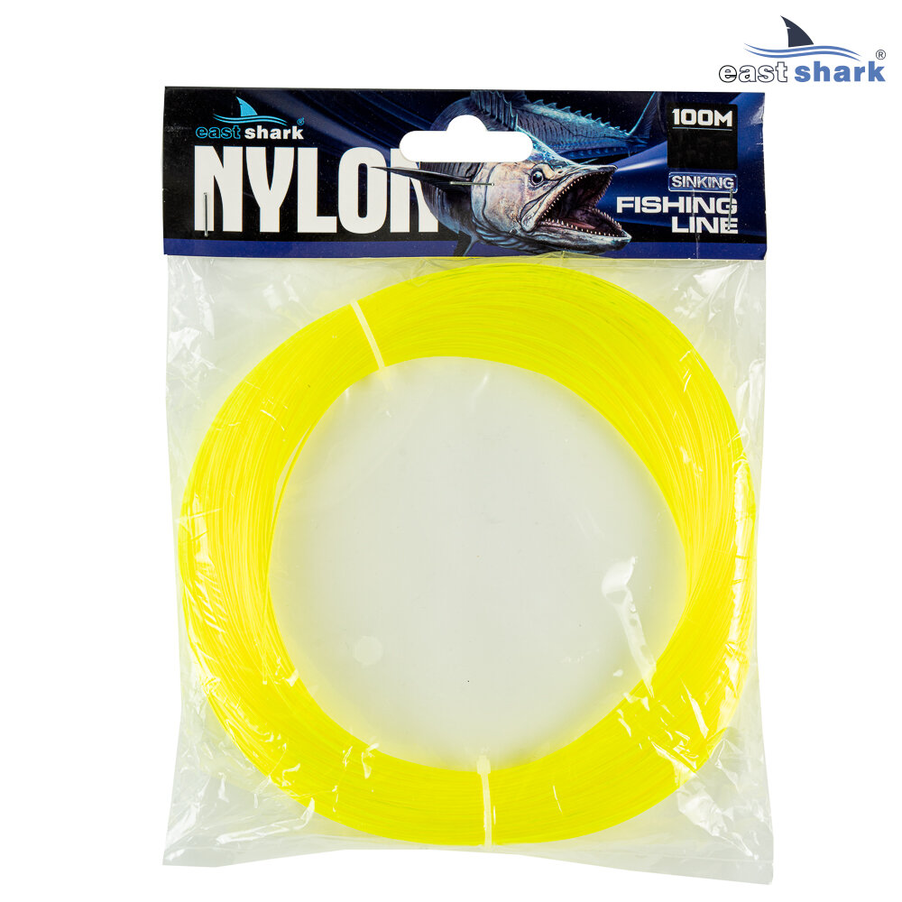 Леска EastShark NYLON в мотке 100м 1,0 мм желтая