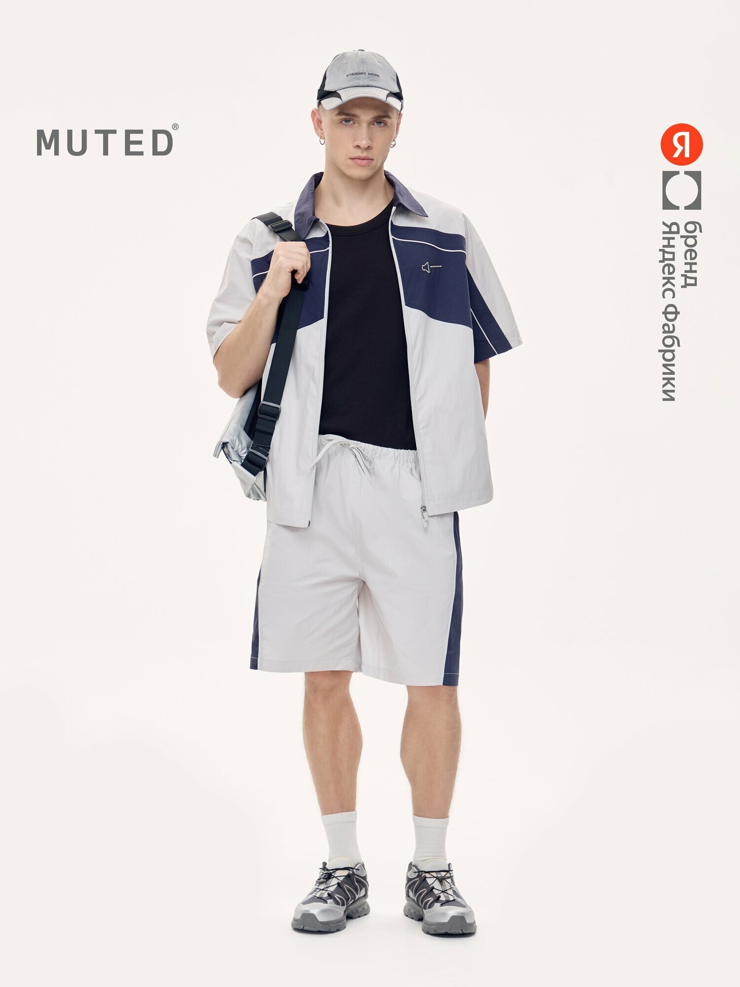 Шорты MUTED из ветровочной ткани с хлопком