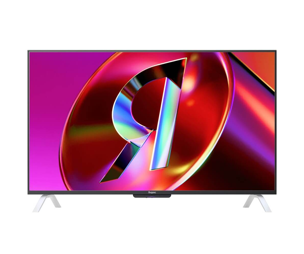 50" Телевизор Яндекс ТВ Станция QLED второе поколение с Алисой, 4K UHD, черный