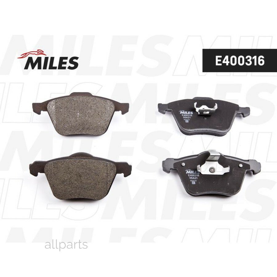 MILES E400316 Колодки тормозные VOLVO S60/V70/S80/XC70/XC90 98- передние