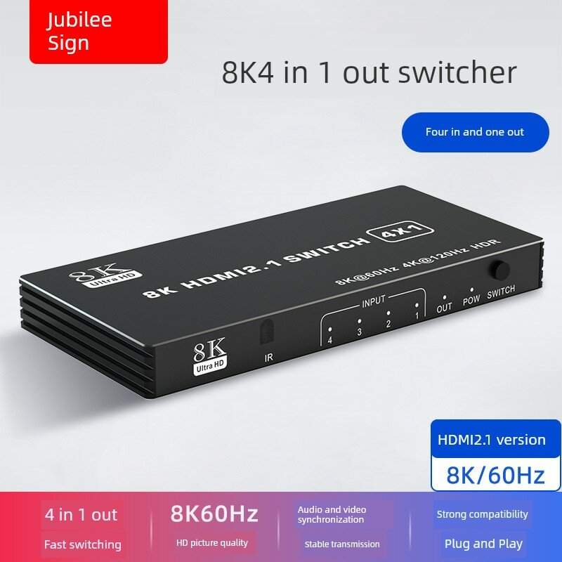 HDMI-коммутатор 3-в-1, разветвитель 8K высокой четкости, 1-в-2, 4K120Гц, 3/4/5 входов, 1 выход, расширитель интерфейсов