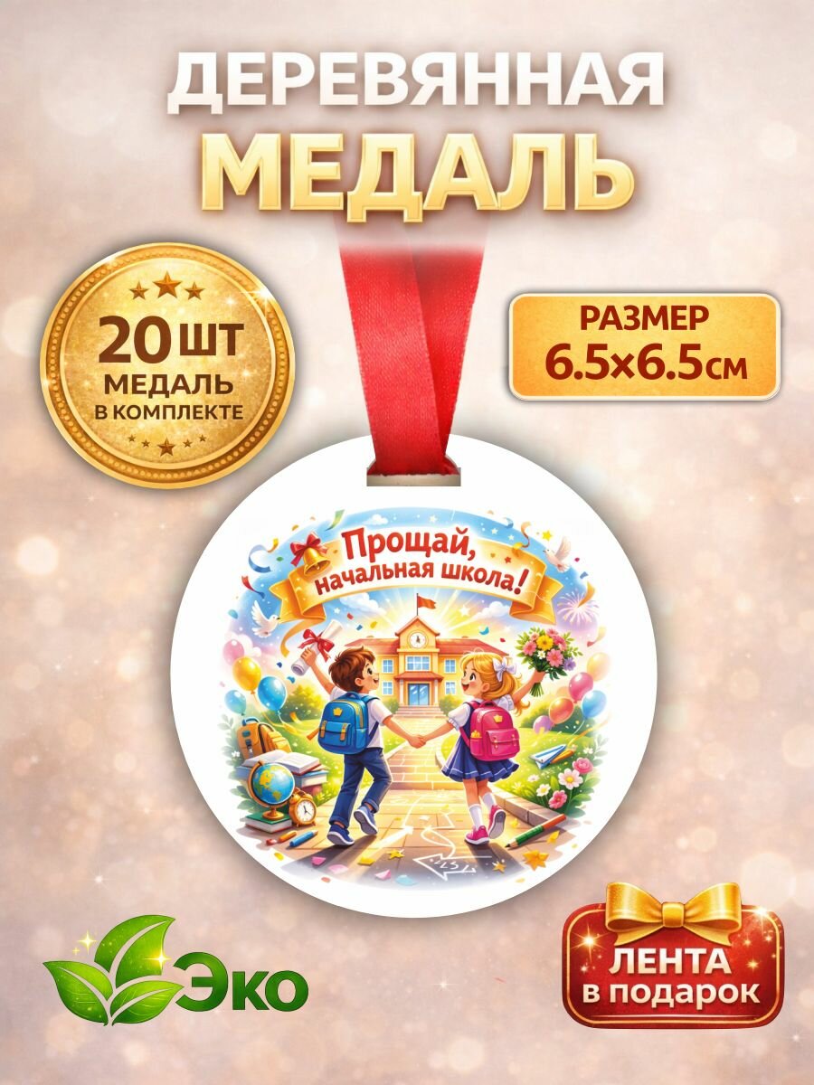 Медаль выпускник (20 штук) подарок