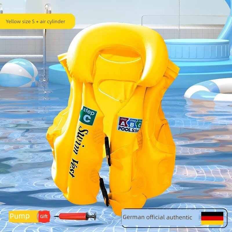 Children's Swimming Ring, Kids' Large Buoyancy Inflatable Vest, Boys and Girls Beginner Swimming Equipment, Inflatable