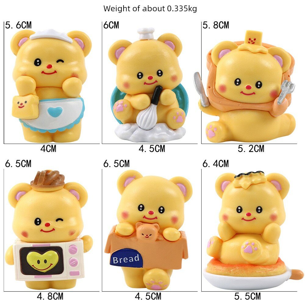 Популярная у интернет-знаменитостей фигурка Butterbear в подарочной коробке, украшение для девочек, подарок. Масляные