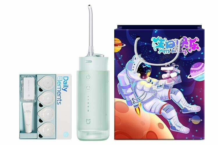 Ирригатор унисекс Xiaomi 13365910, F 400 Mint Green Exclusive Birthday Set