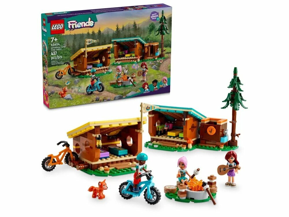 Лего Friends серия, LEGO 42624 Лагерь приключений "Уютные домики", lego конструктор для мальчика, лего для девочек