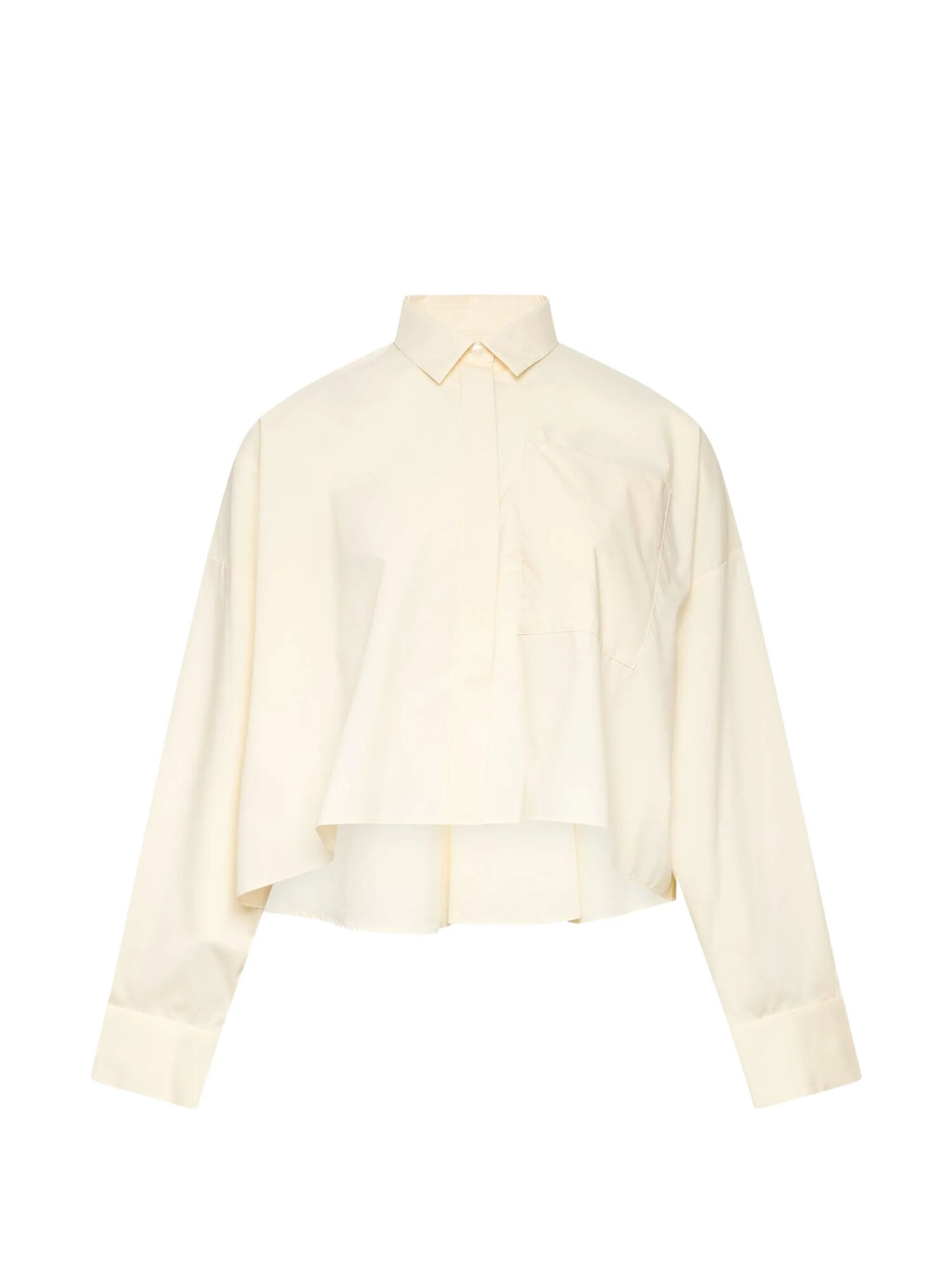 Рубашка Stepped-hem chest-pocket shirt