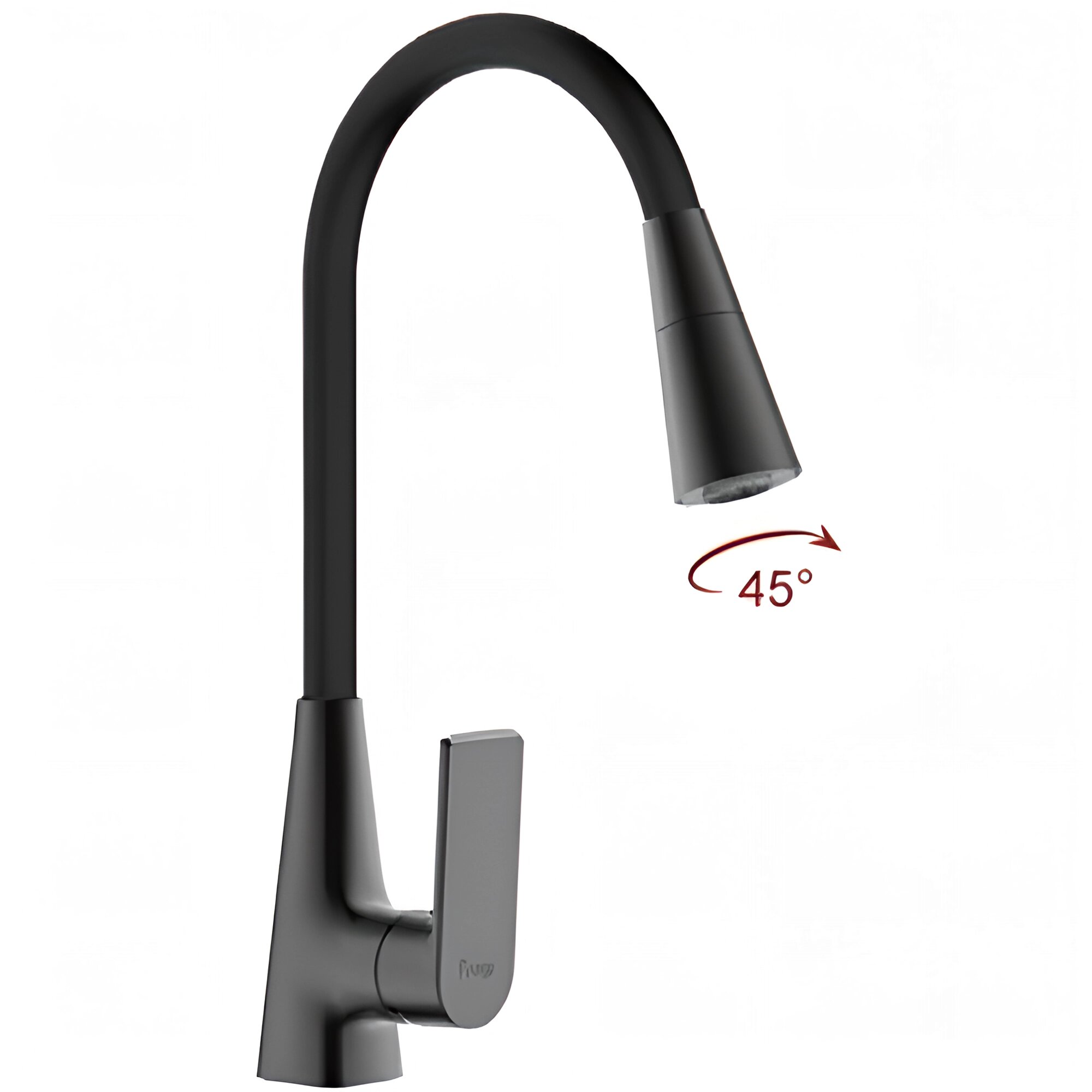 Смеситель для кухни с гибким изливом Frap F4471-6 черный