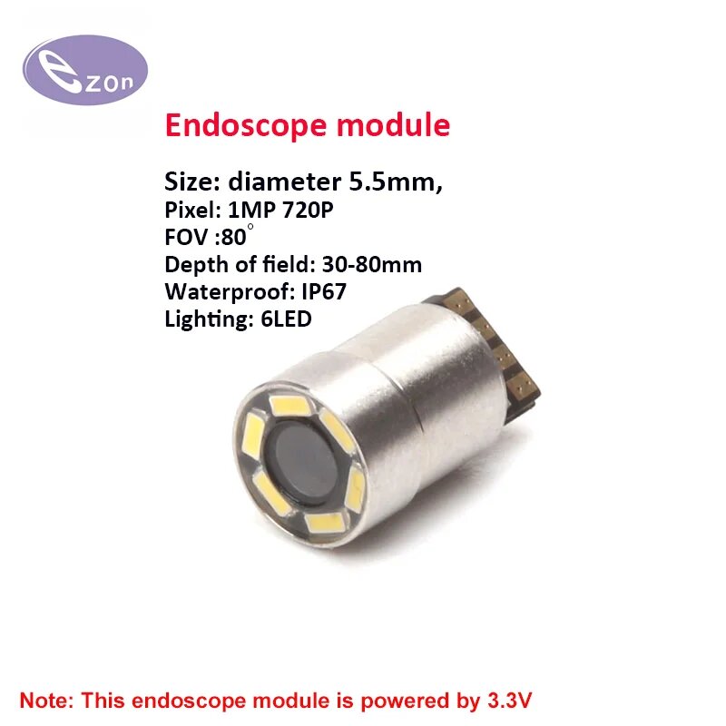 EOENKK USB эндоскоп 5,5 мм EZ-EN55S-R