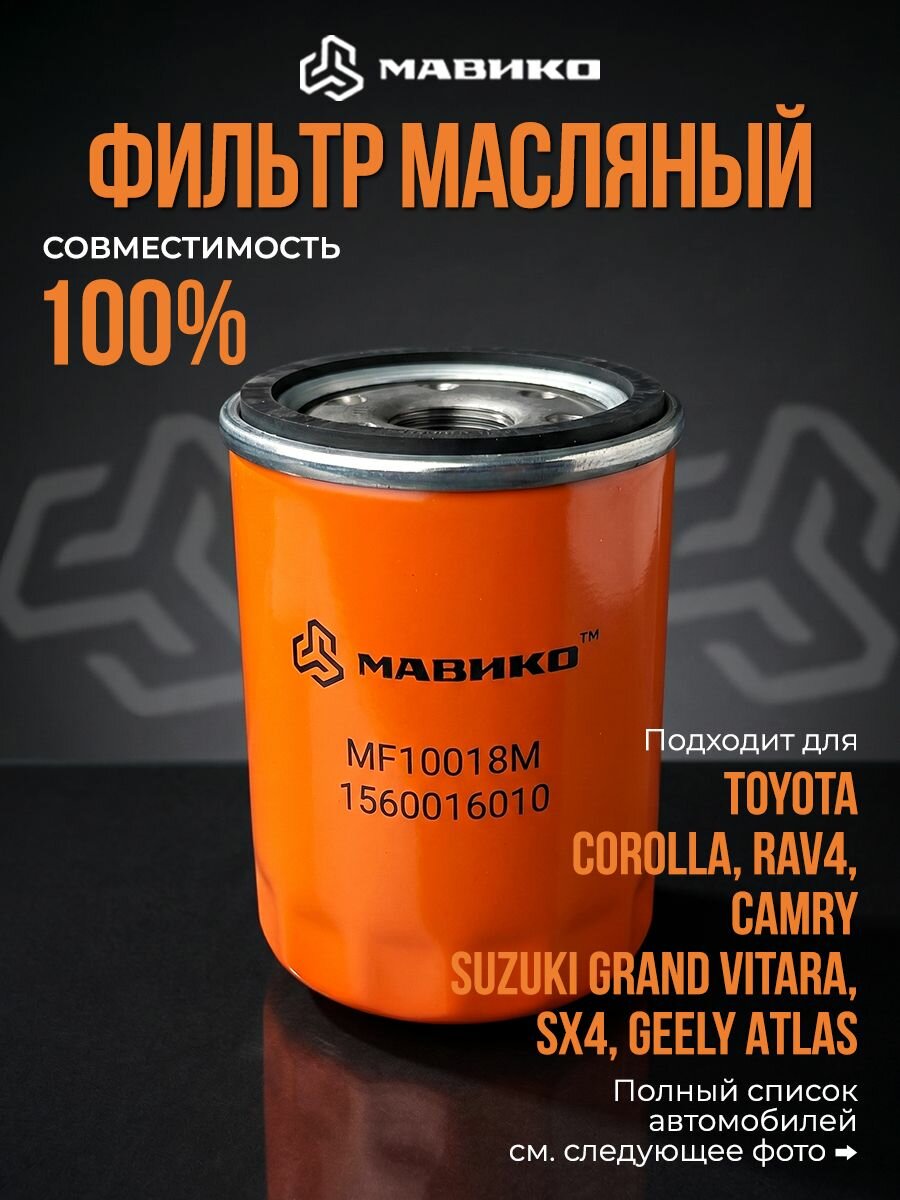 Фильтр масляный Джили Атлас, Сузуки Гранд Витара, Тойота Рав 4, Авенсис Т