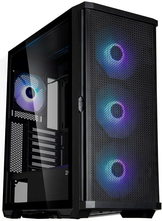 Корпус ZALMAN Z10 Plus, ATX, Black, Window, 2x3.5", 2x2.5", 2xUSB3.0, 1xUSB 3.1 Type-C, FRONT 3x140mm ARGB, REAR 1x120mm ARGB