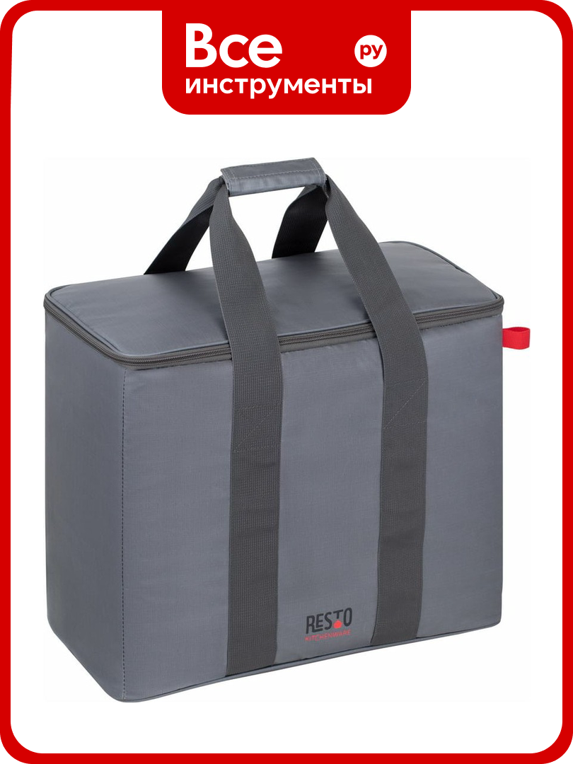 Изотермическая сумка-холодильник RESTO 5530 grey, 30 л 5530, термосумка из полиэстера, односекционная серого цвета
