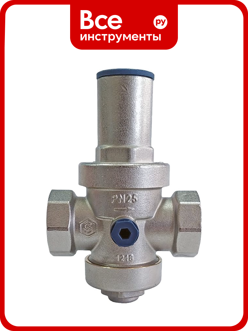 Редуктор давления STOUT PN25 вн/вн 1/2, с выходом под манометр SVS-1008-000015 RG008UB794C5A1, поршневой латунный