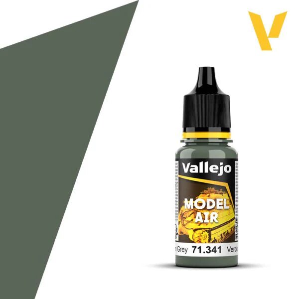 Краска Vallejo 71.341 серии Model Air Green Grey 17 мл. акриловая
