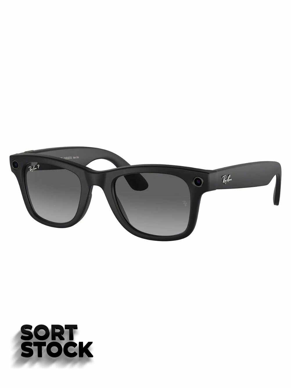 Экшн-очки с камерой Ray Ban WAYFARER Matte Black/Polar Gradient Graphite Size S53(черный мат/графитовый градиент) RW4008