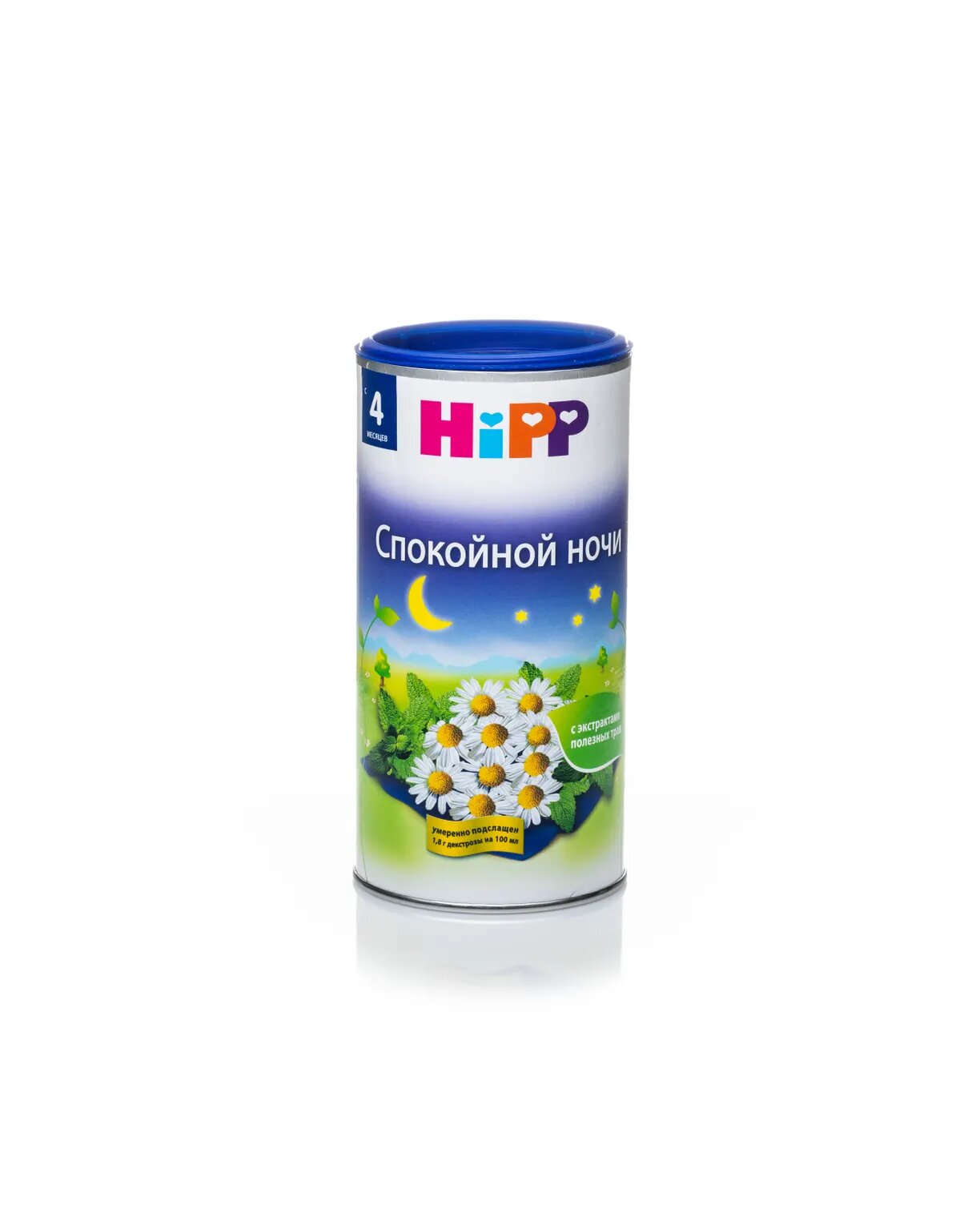 Чай детский HiPP "Спокойной ночи", быстрорастворимый, без сахара, с 4 мес, 200 гр