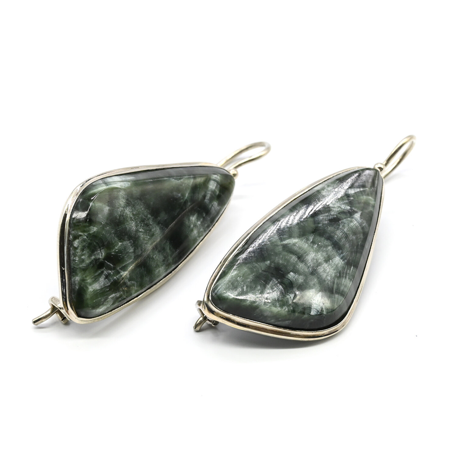 Серьги, серафинит