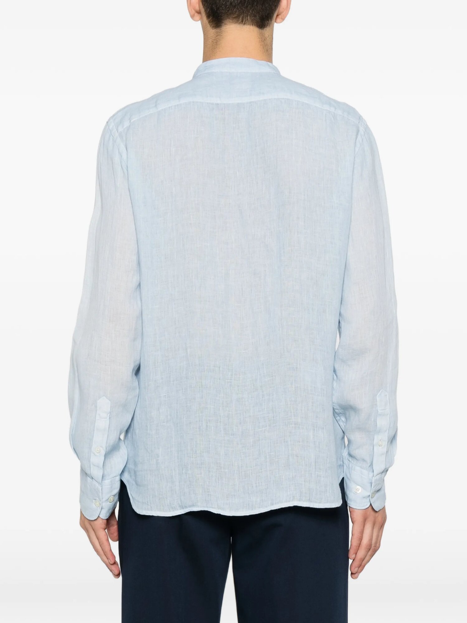 Рубашка 120% LINO Mandarin-collar shirt, размер M — фото 1