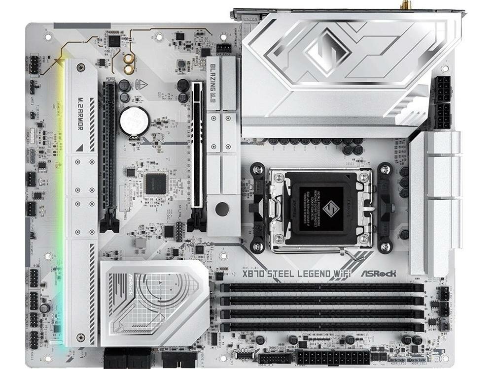 Материнская плата Asrock X870 STEEL LEGEND WIFI Socket AM5 AMD X870 4xDDR5 ATX AC`97 8ch(7.1) 2.5Gg RAID+HDMI