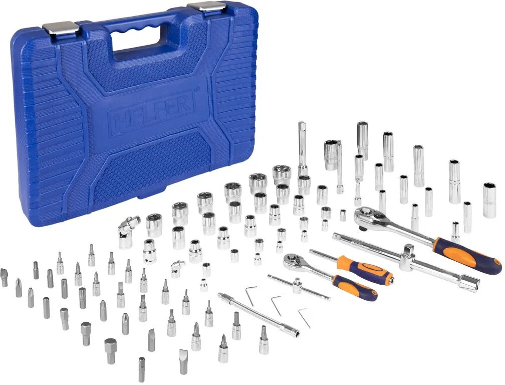 Набор инструмента 1/2"Dr и 1/4"Dr 94 предмета HELFER HELFER HF000011