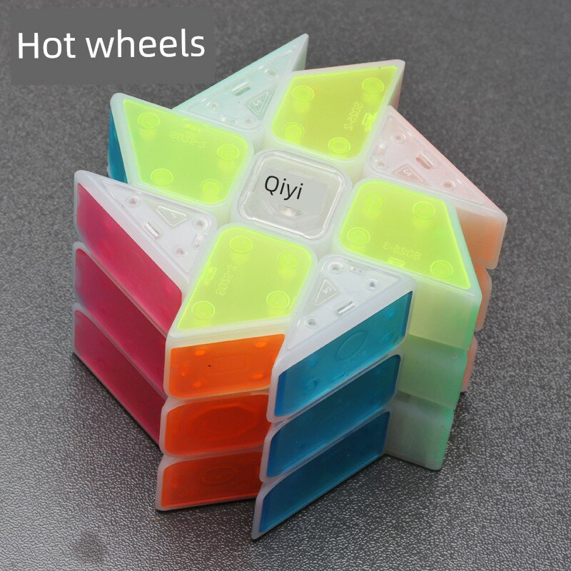 Кубик Рубика Qiyi Jelly Color 2x2 3x3 4x4 5x5, гладкая игрушка для детских соревнований. Ледяная Янтарь Горячие