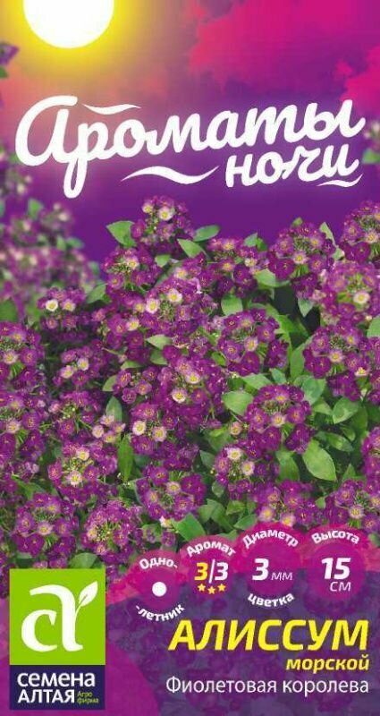 Алиссум Фиолетовая Королева 0,05 гр (Семена Алтая)