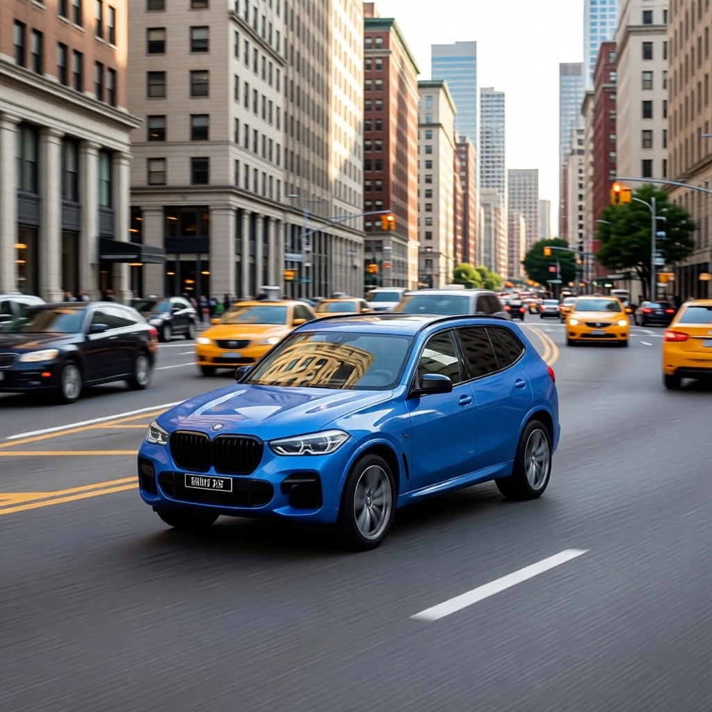 Машинка металлическая, BMW X5 M-sport, 12 см, синий