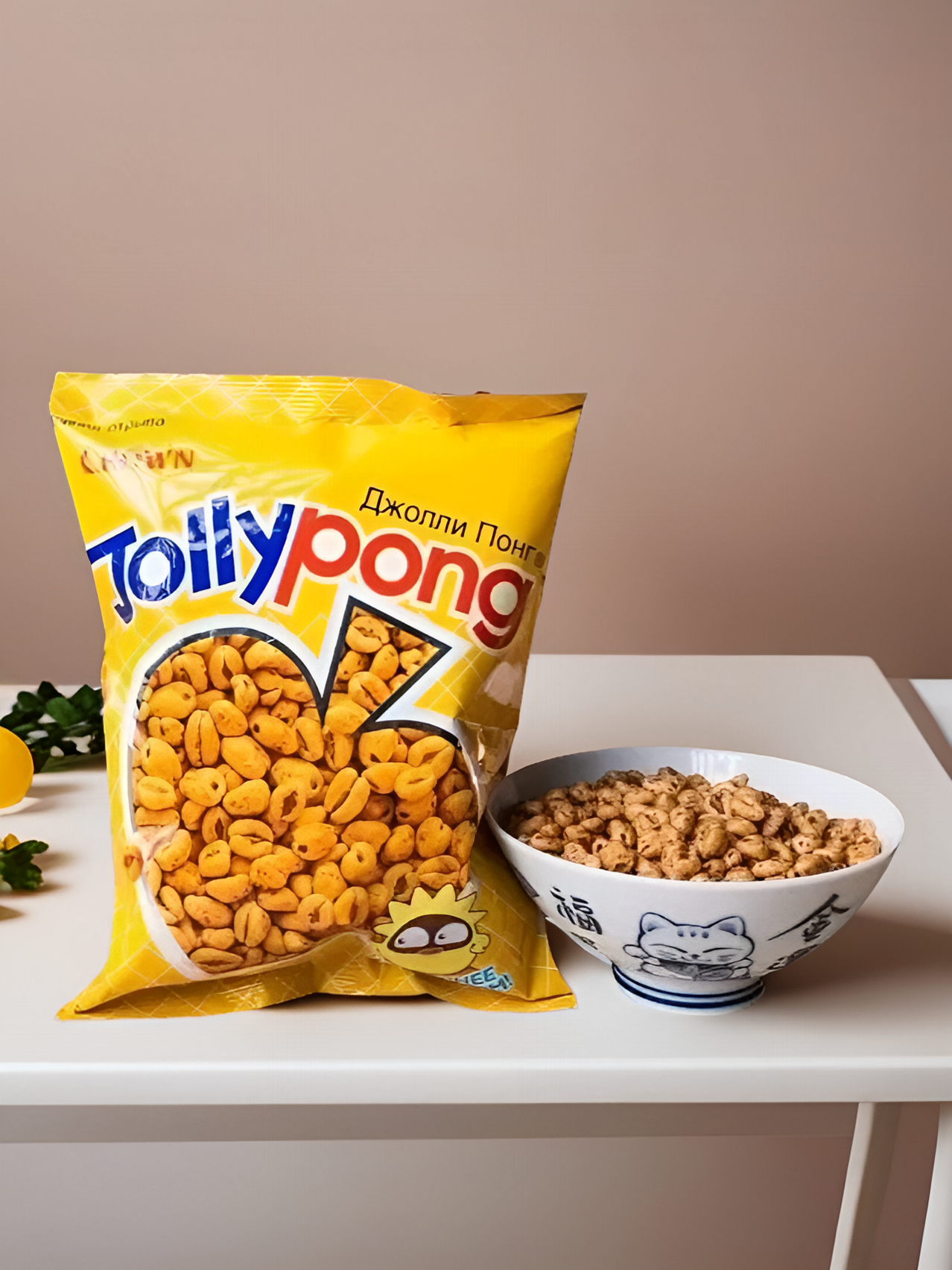 Сухой завтрак CROWN Jolly Pong, воздушные пшеничные зерна с витаминами, 60г