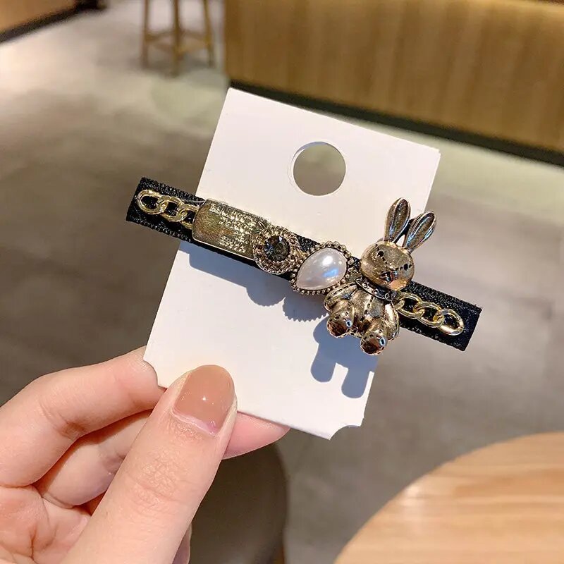 Заколка для волос Pearl Lucky Rabbit золотая