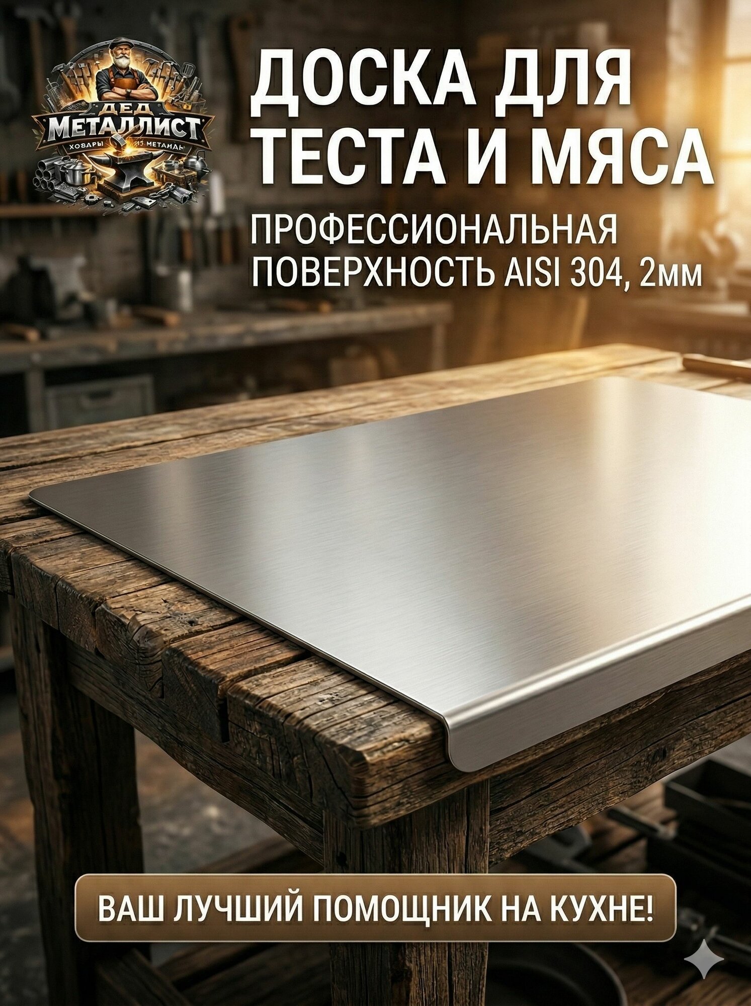 Разделочная доска, 70 см х 40 см, 1 шт
