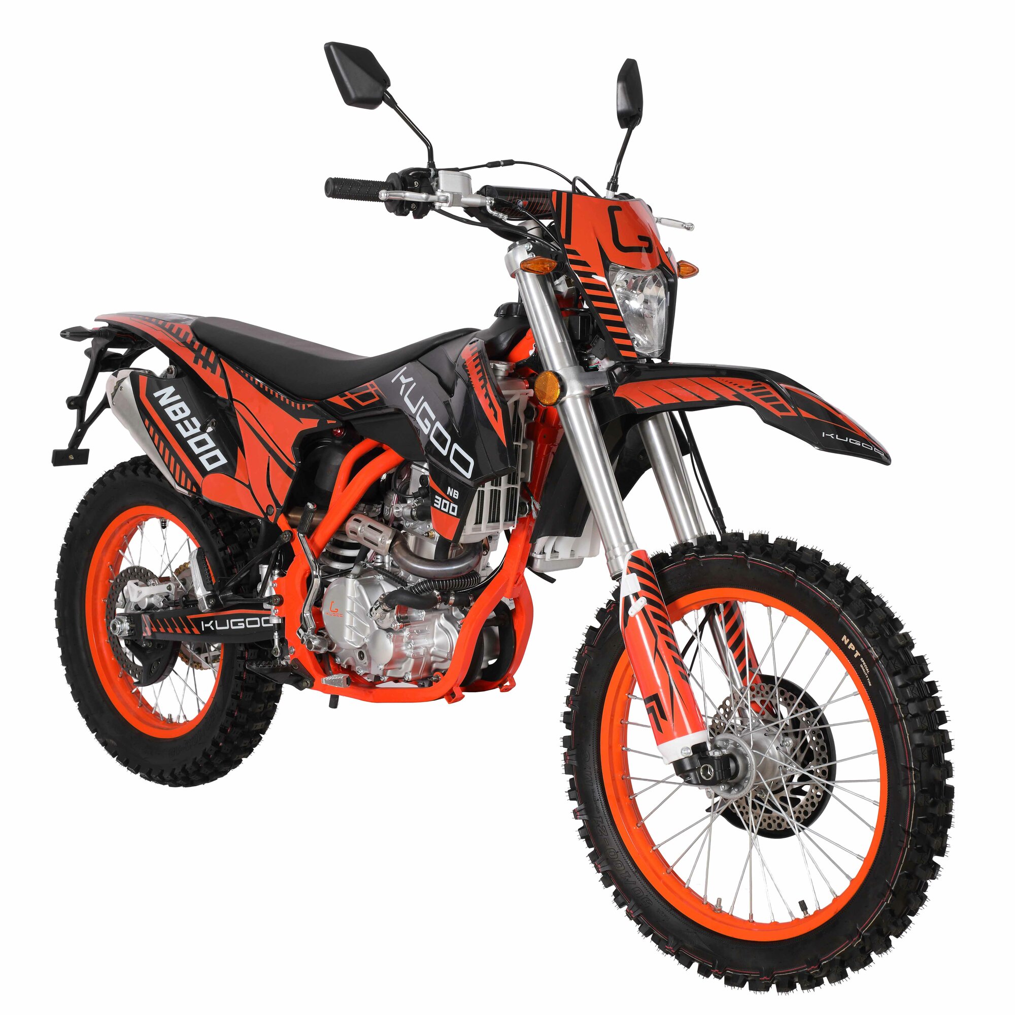 Бензиновый мотоцикл Kugoo NB-300 (водяное охлаждение). Двигатель 174MN 300 куб. см.